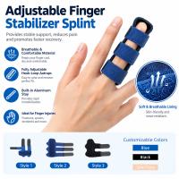 China Lightweight Finger Stabilizer Splint Adjustable Hook Loop Finger Support for sale