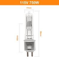 China G9.5 Medium Bi Pin Halogen Bulb 750w 115v OSRAM EHG Replacement for sale