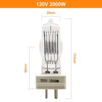 China 2000w 120V Quartz Lamp Replacement Bulb Stage Studio Film Television Light Bulb for sale