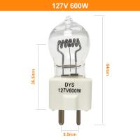 China 127V 600w Halogen Bulb Gy9.5 Lamp Film Projector Stage Lighting Ball DYV BHC Dys Lamp for sale