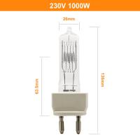 China Photo Optic Display Single Ended Halogen Lamp 230v 1000w Quartz Lamp G22 Light Bulbs for sale