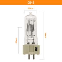 China 230V 1000W Marine Search Halogen Lamp Bulb G9.5 GX9.5 GY9.5 G22 3200K for sale