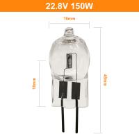 China 22.8V 150 Watt Quartz Bulb 150w Tungsten Halogen Lamp Bulb G6.35 6000Lm for sale