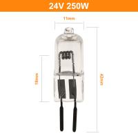 China 24V 250 Watt Quartz Bulb Halogen Projection Lamp Stage Lighting 50hrs GY6.35 Socket for sale