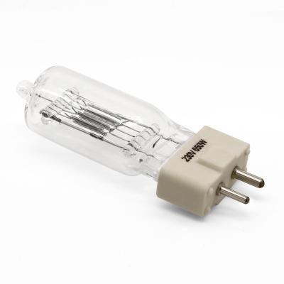 China 230V 650W GX9.5 Halogen Display Optic Lamp Stage Theatrical 3400K 300H 20000 Lumens for sale