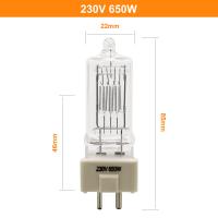 China 16250lm Stage Light Halogen Bulb GY9.5 650W 230V Halogen Quartz Lamp Theater Spotlight Bulb for sale