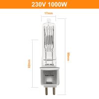 China 230V 1000 Watt Quartz Lamp Bulb Aviation Ship Light Stage Spotlight Bulbs for sale
