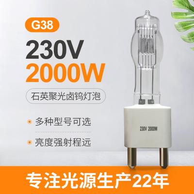 China 230v 2000w G38 Quartz Halogen Globes Tungsten Lamp Bulbs for sale