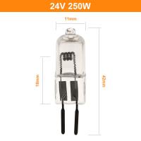 China 24v 150w 250W Quartz Iodine Lamp Lumens High Surgical Tungsten Halogen Projector Lamp for sale