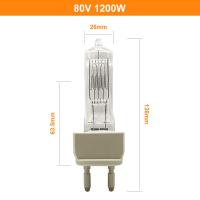 China 80V 1200W Halogen Lamp Theatre TV AC Reflector Quartz Light Bulb Replacement for sale