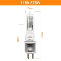 China 230v 115V 575W G9.5 Bi Pin Halogen Bulb Replacement Photographic for sale