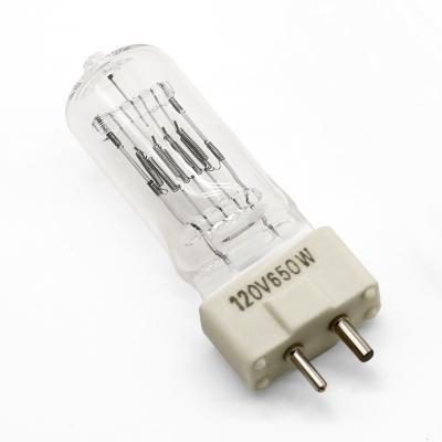 China 120V 650W Bi Pin Halogen Bulb Quartz Tungsten Commercial Video Lights Stage for sale