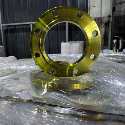 China ANSI B16.5 150LB Steel Pipe Flange RF Yellow And Black Color for sale