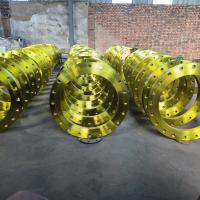 China ANSI B16.5 150LB Steel Pipe Flange RF Yellow And Black Color for sale