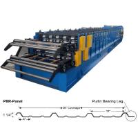 China 1.2 Mm Color Steel Roll Forming Machine R Panel & Pbr Panel Roofing Sheet for sale