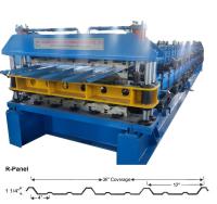 China 1.2 Mm Color Steel Roll Forming Machine R Panel & Pbr Panel Roofing Sheet for sale