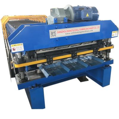 China Motor Shearing Double Layer Roll Forming Machine In Panel And Ag Panel Sheets for sale