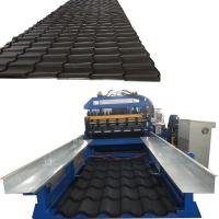 China High speed lace shearing step tile metal roofing sheet forming machine for sale