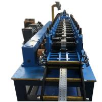 China Rotary Punching Slotted Angle Rolling Forming Machine 14 Roller Station for sale