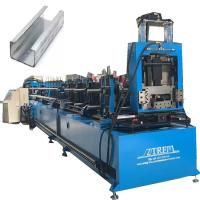 China Fully automatic C purline rolling forming machine with stacker for sale