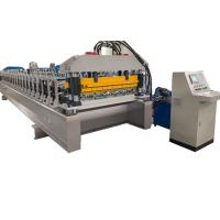 China Metal step tile with filming for roofing sheet rolling forming machine for sale
