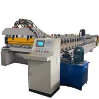 China Metal step tile with filming for roofing sheet rolling forming machine for sale