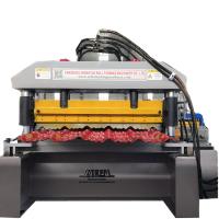 China Metal step tile with filming for roofing sheet rolling forming machine for sale