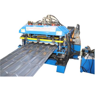 China High Speed Step Tile Rolling Forming Making Machine Roof Sheet 0.5mm for sale