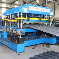 China High Speed Step Tile Rolling Forming Making Machine Roof Sheet 0.5mm for sale