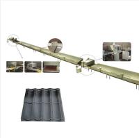 China PPGI Or GI Coil Stone Coated Roofing Tile Making Machine Power Saving for sale