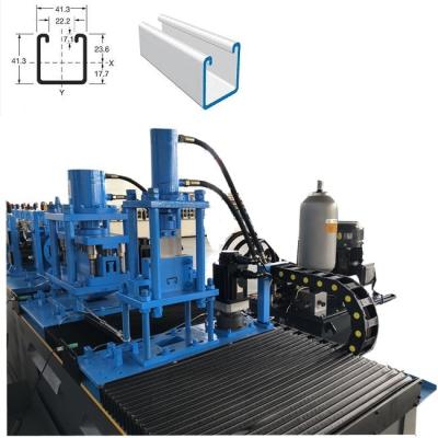 China Steel Slotted Strut Channel Machine Rolling Forming Full Featured for sale