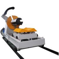 China Movable Automatic Decoiler Machine Hydraulic With Loading Car for sale