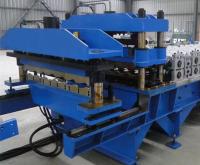 China Glazed Color Roof Sheet Roll Forming Machine With Pillar Structure Design for sale