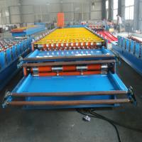 China Chain Driving Double Layer Roll Forming Machine 1200 Mm Coil Sheet Feeding for sale