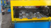 China Roof Tile Floor Decking Iron Sheet Making Machine With 5.5 KW Servo Motor for sale