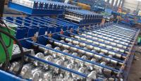 China Building Material Corrugated Sheet Roll Forming Machine 13 - 16 Stations Roller for sale