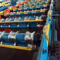 China 12 - 16 Rows Roof Roll Forming Machine With 5 Ton Hydraulic Decoiler for sale