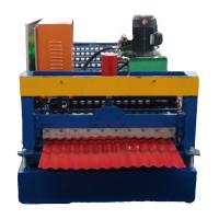 China Guide Pillar Steel Color Tile Roof Roll Forming Machine High Precsion for sale