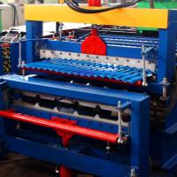 China Roofing Sheet Double Layer Roll Forming Machine Galvanized Trapezoidal Shape for sale
