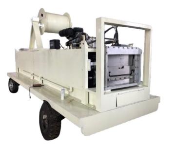 China Trapezoid Standing Seam Metal Roofing Panel Machine 10 Stations for sale