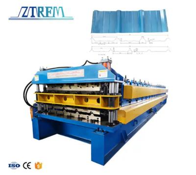 China Longer Machine Life Clutch Device Double Layer Roof Roll Forming Machine for sale