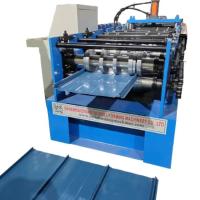 China Steel Sheet Roll Forming Machine For Standing Seam Metal Roofing Snap Lock Panel Production for sale