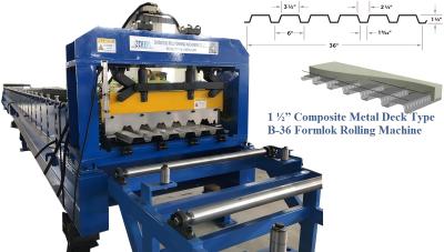 China Type B Metal Roof Deck Rolling Forming Machine With High Strength-To-Weight Ratio for sale