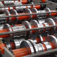 China Floor Galvanized Steel Decking 0.4mm Cold Roll Forming Machine Plc Control System for sale