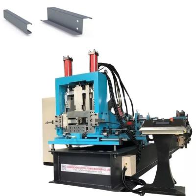 China Automatic Steel Frame Channel Punch Holes C U Z W M V T Purlin Roll Forming Machine for sale