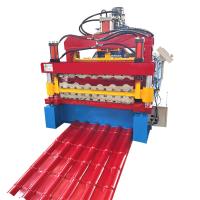 China Double Layer Galvanized Tile Roofing Sheet Making Machine Chain Drive for sale