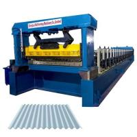 China Chain Transmission Building Corrugated Roofing Sheet Machine 15 Forming Station for sale
