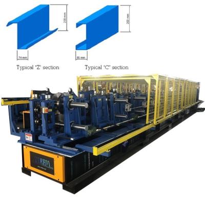 China Fully Automatic Adjustable CZ Purlin Machine Before Shearing for sale
