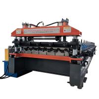 China Plc Ppgi 0.6mm Trapezoidal Sheet Roll Forming Machine for sale