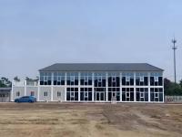 China Glass Curtain Wall Prefabricated Steel Frame Office Container Showroom House for sale